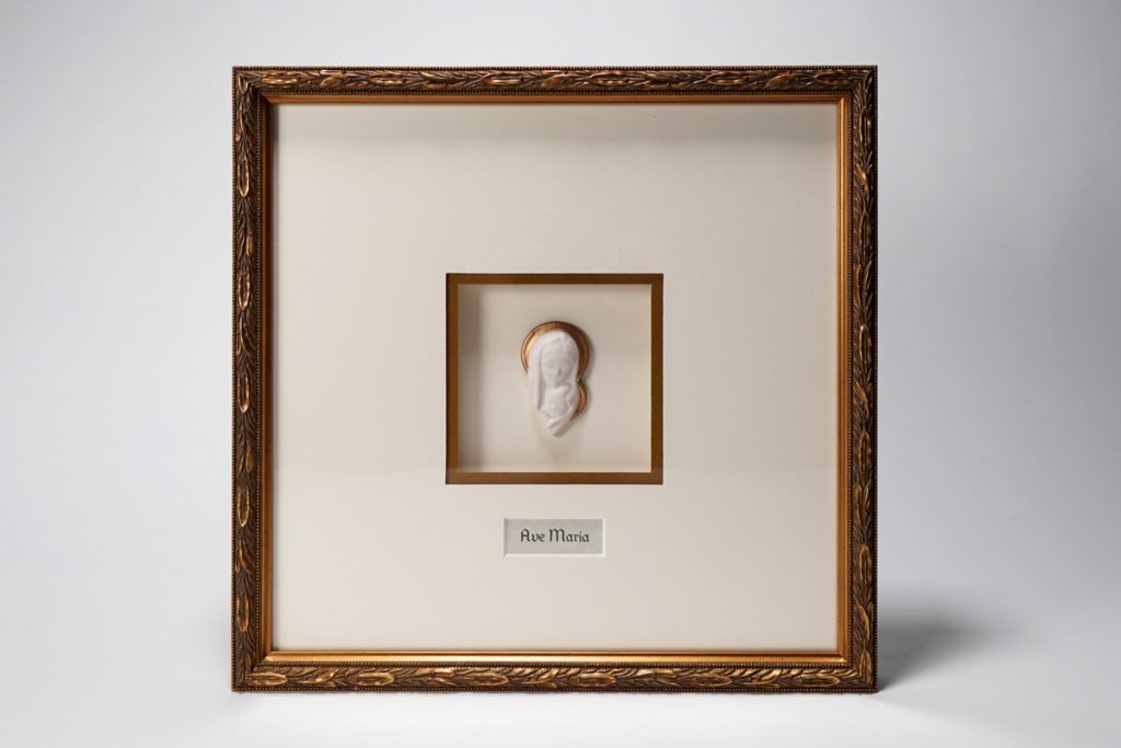 Framed Ave Maria Intaglio (Ivory) - Pamela Sack